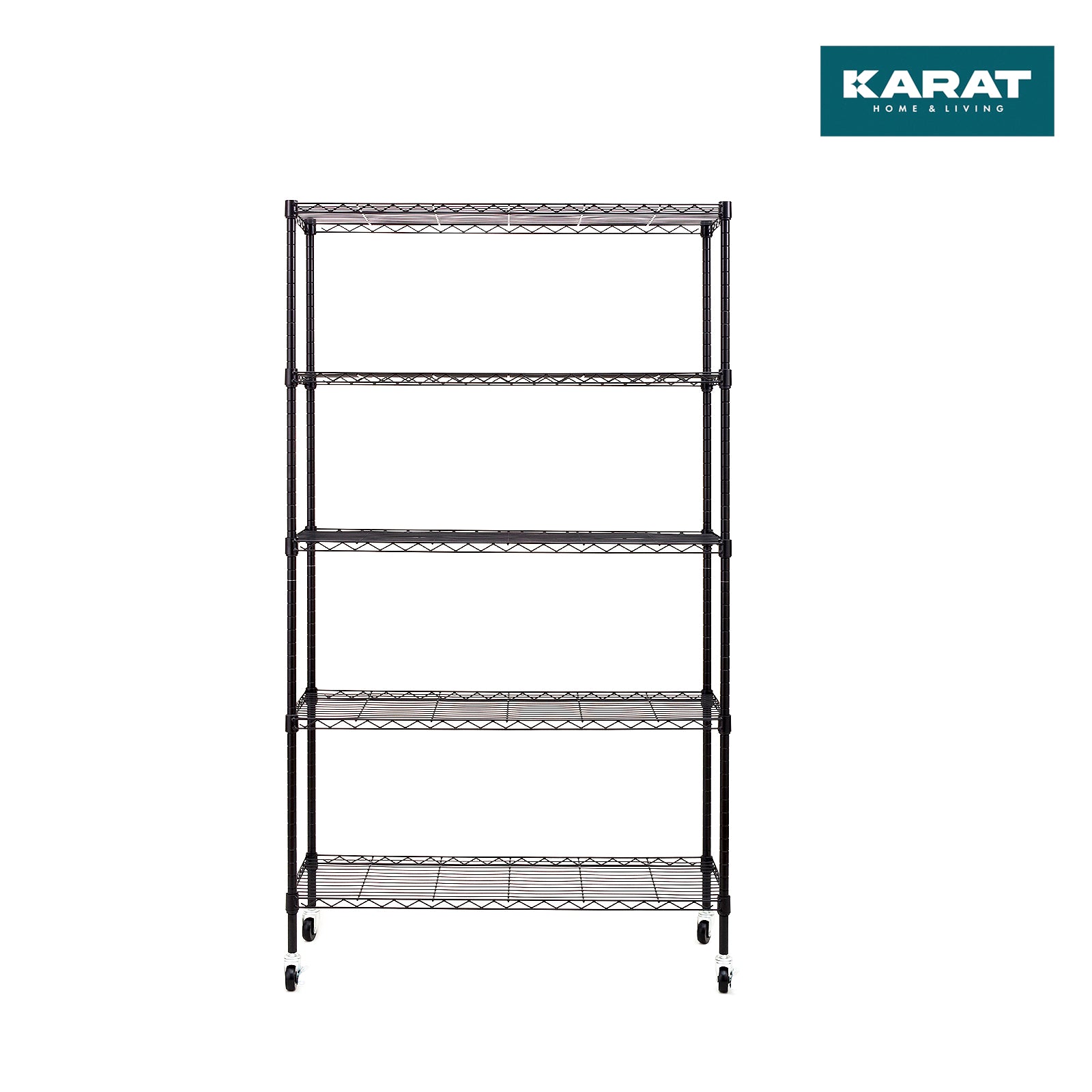 Mesh bookcase with wheels Maya | 5 shelves | For the living room, bath