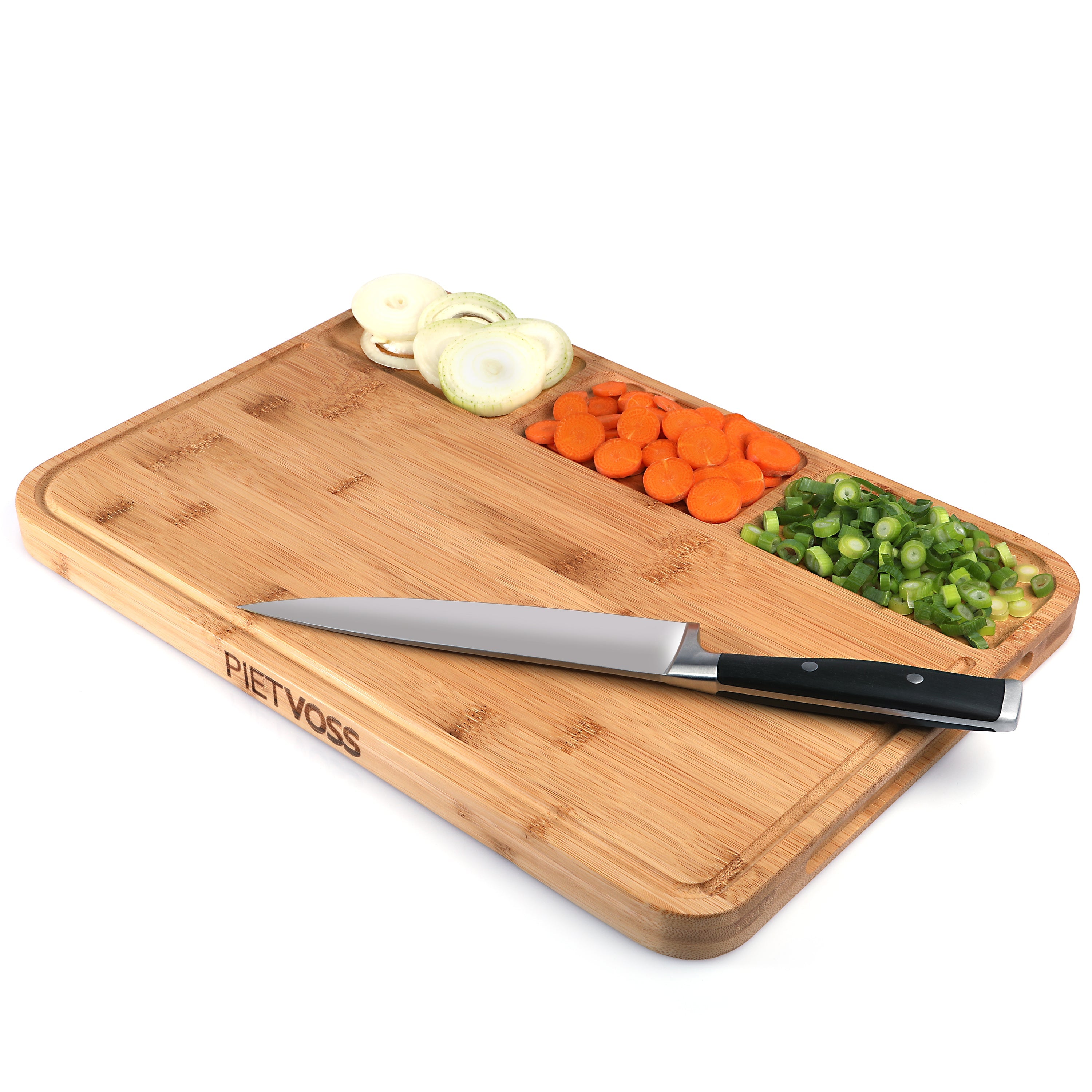 PIETVOSS Cutting board made of bamboo wood | Kitchen board | With drip