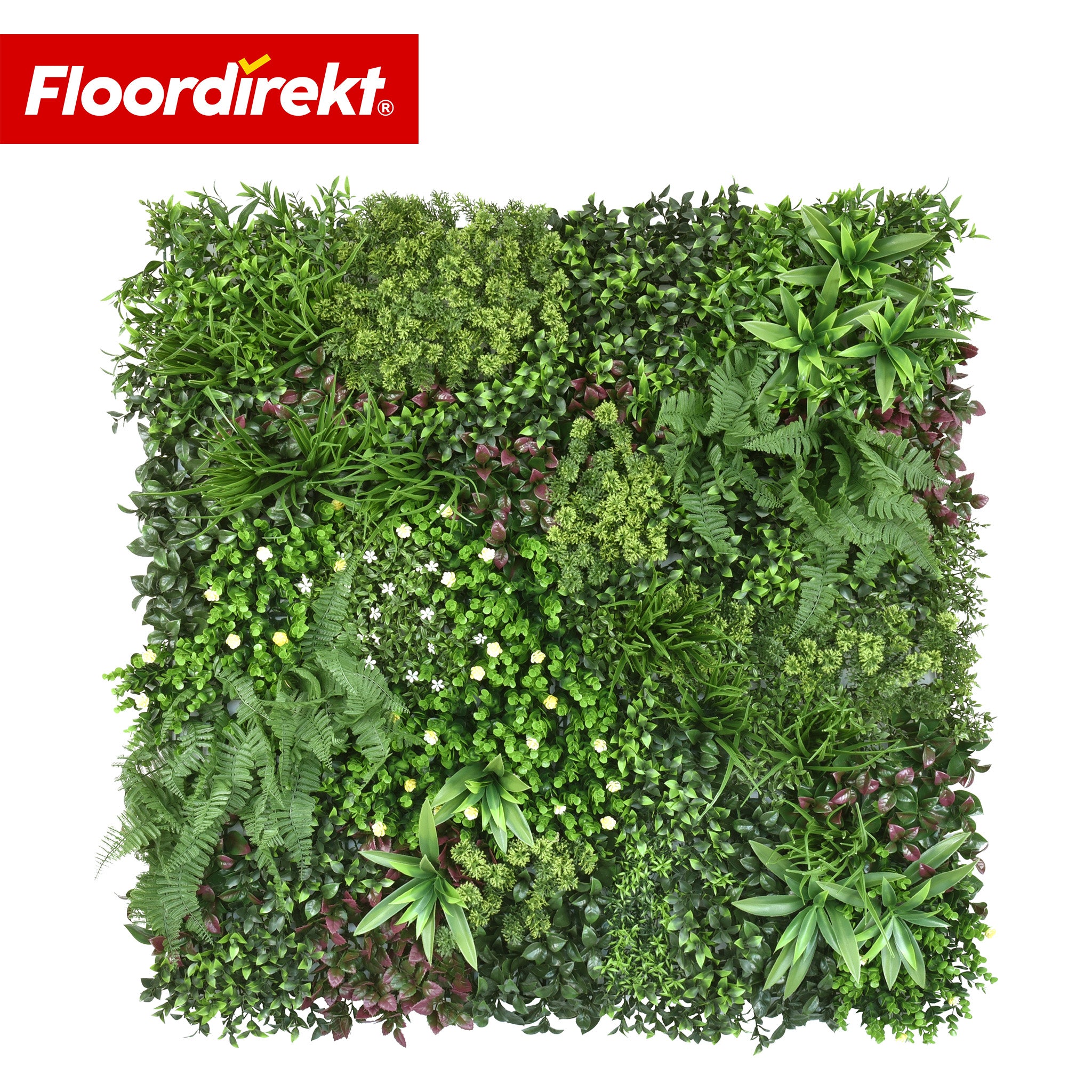 Plantevæg | Wonderland | Naturtro kunstplante-panel | Formstabil, solb