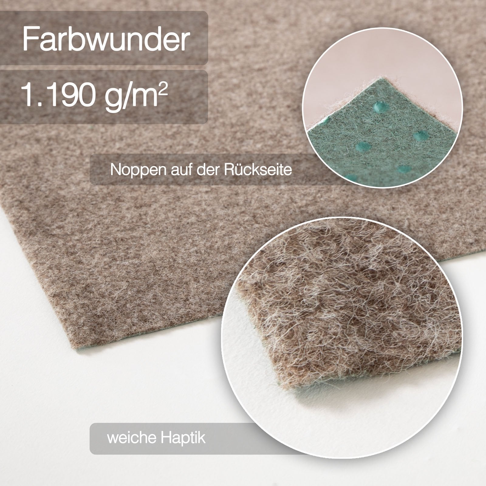 Kunstig filtgræsmåtte | Wonder Colour PRO | Beige | Let at pleje og ho